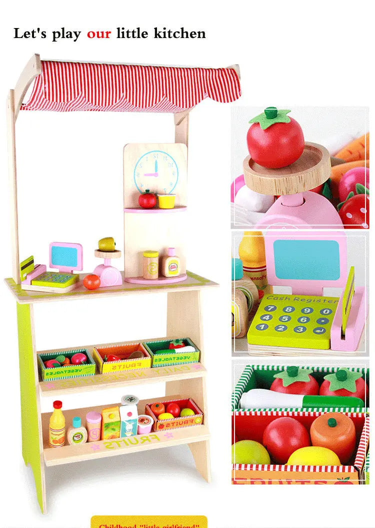 Buy Wooden Shopping Booth Toy – Casamodernain